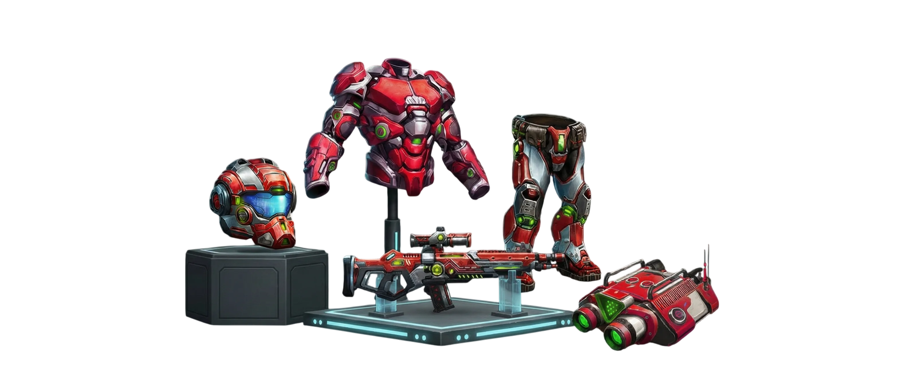 Mobile Strike - Mech War Synthfire Exosuit Gear Set | Mobile Strike